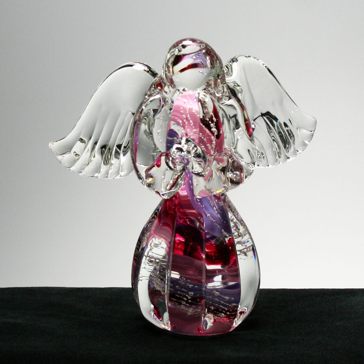 Memorial Glass Classic Style Angel Sculpture - Kevin Fulton Glass Memorials