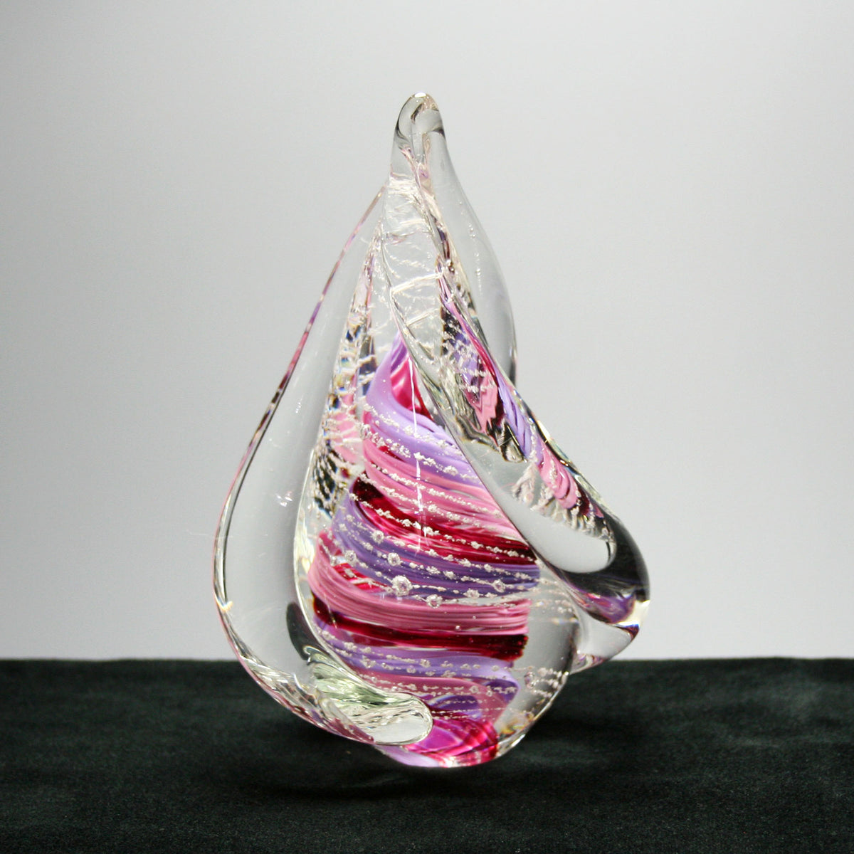 Memorial Glass Spiral Flame Sculpture - Kevin Fulton Glass Memorials