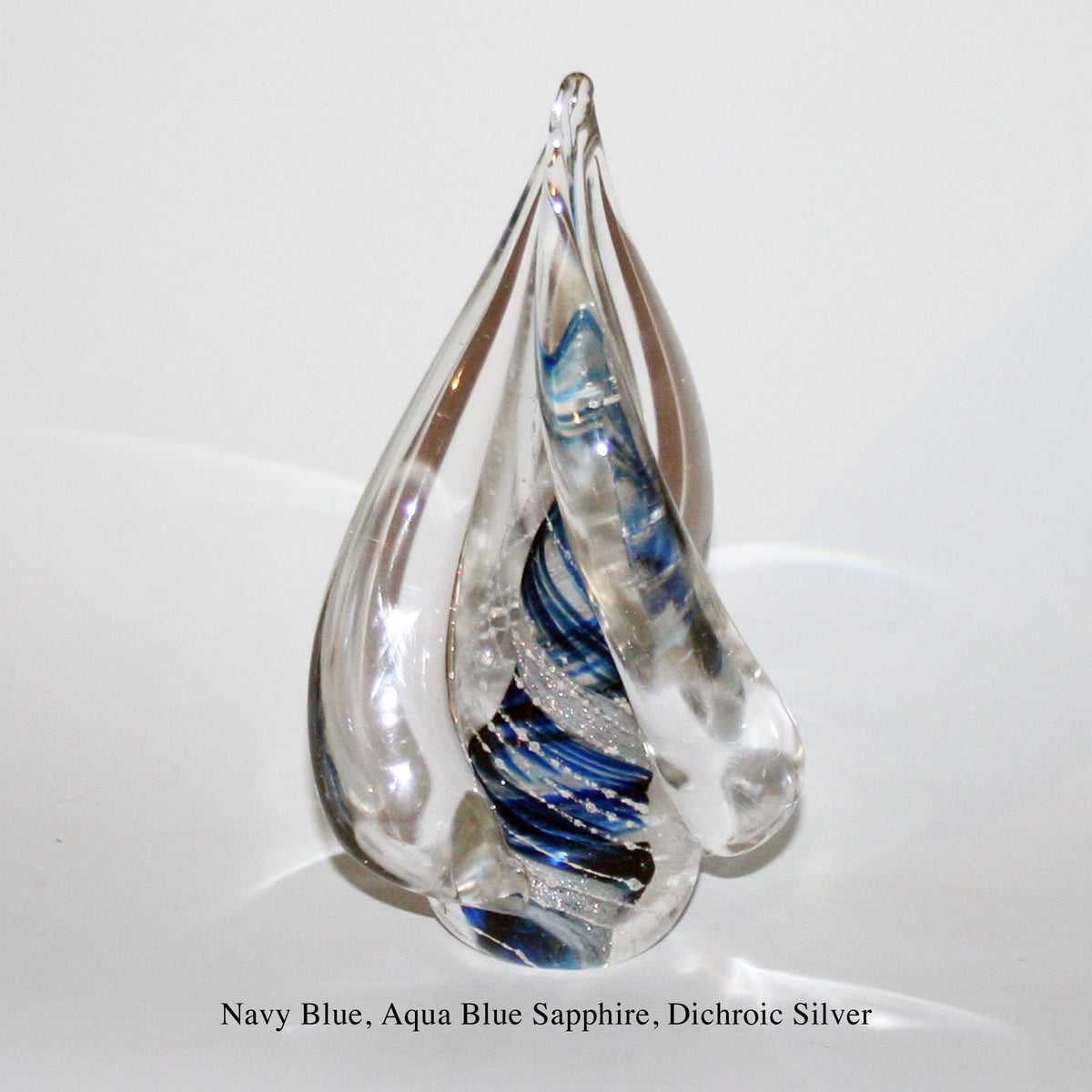 Memorial Glass Spiral Flame Sculpture - Kevin Fulton Glass Memorials