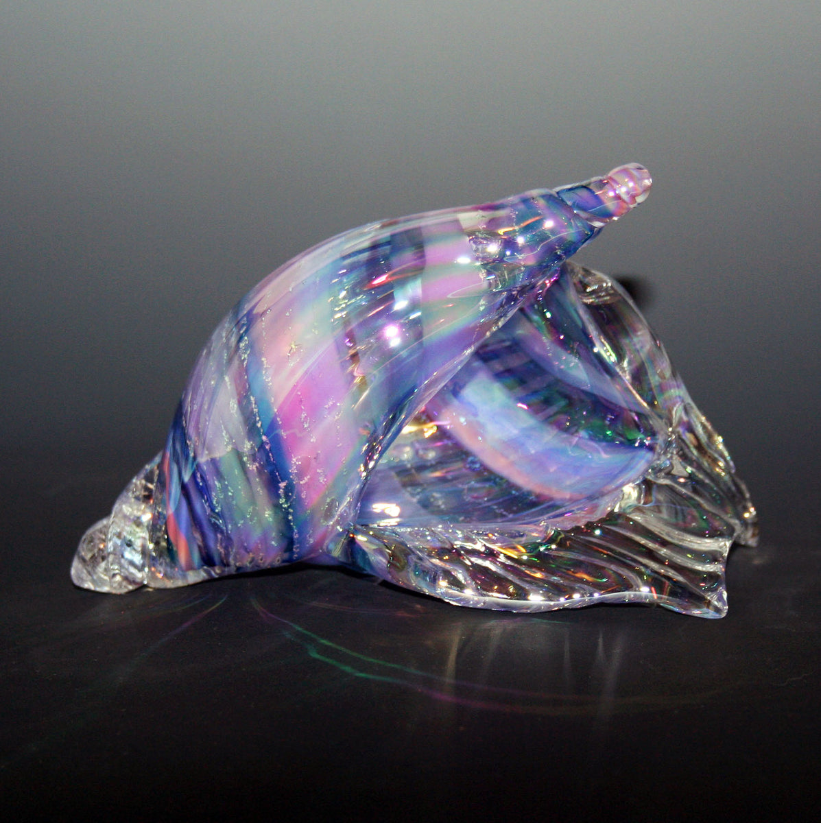 Memorial Glass Sea Shell Sculpture - Kevin Fulton Glass Memorials